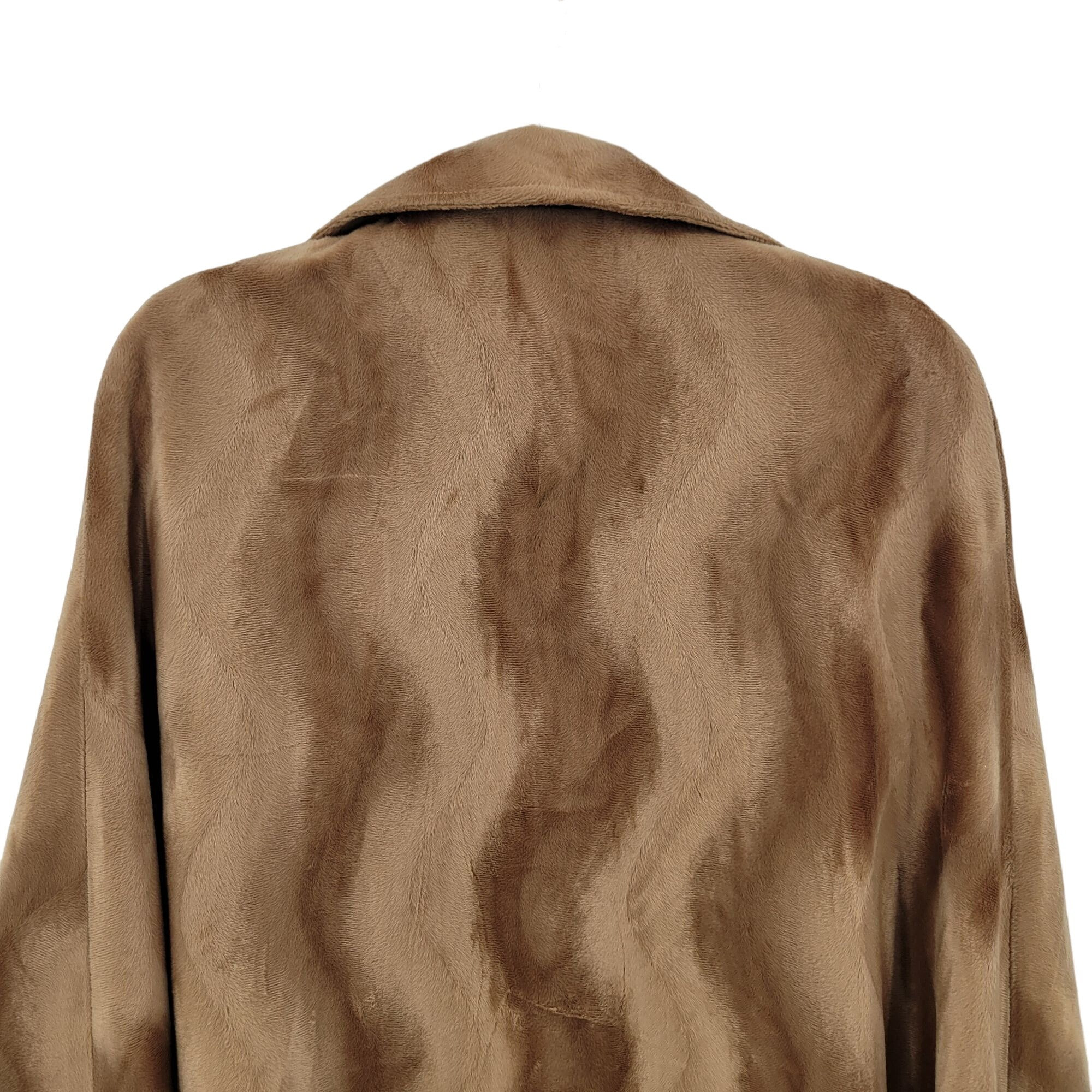 Vintage 70s Mens Camel Velveteen Cape Striped Faux Fur Unisex Disco ...