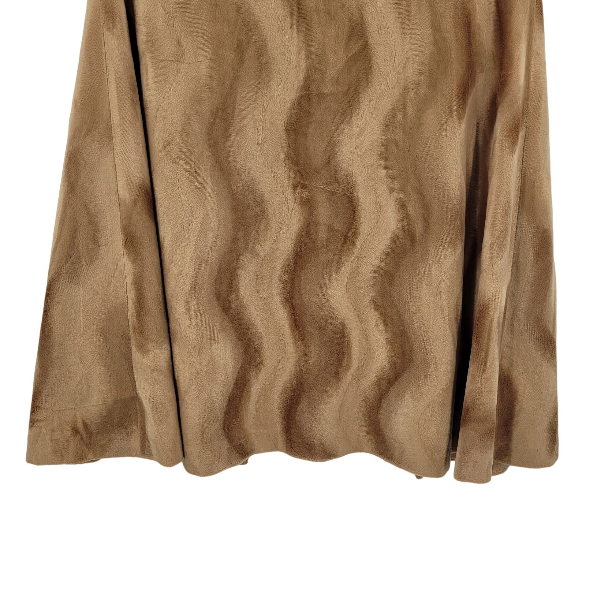 Vintage 70s Mens Camel Velveteen Cape Striped Faux Fur Unisex Disco ...