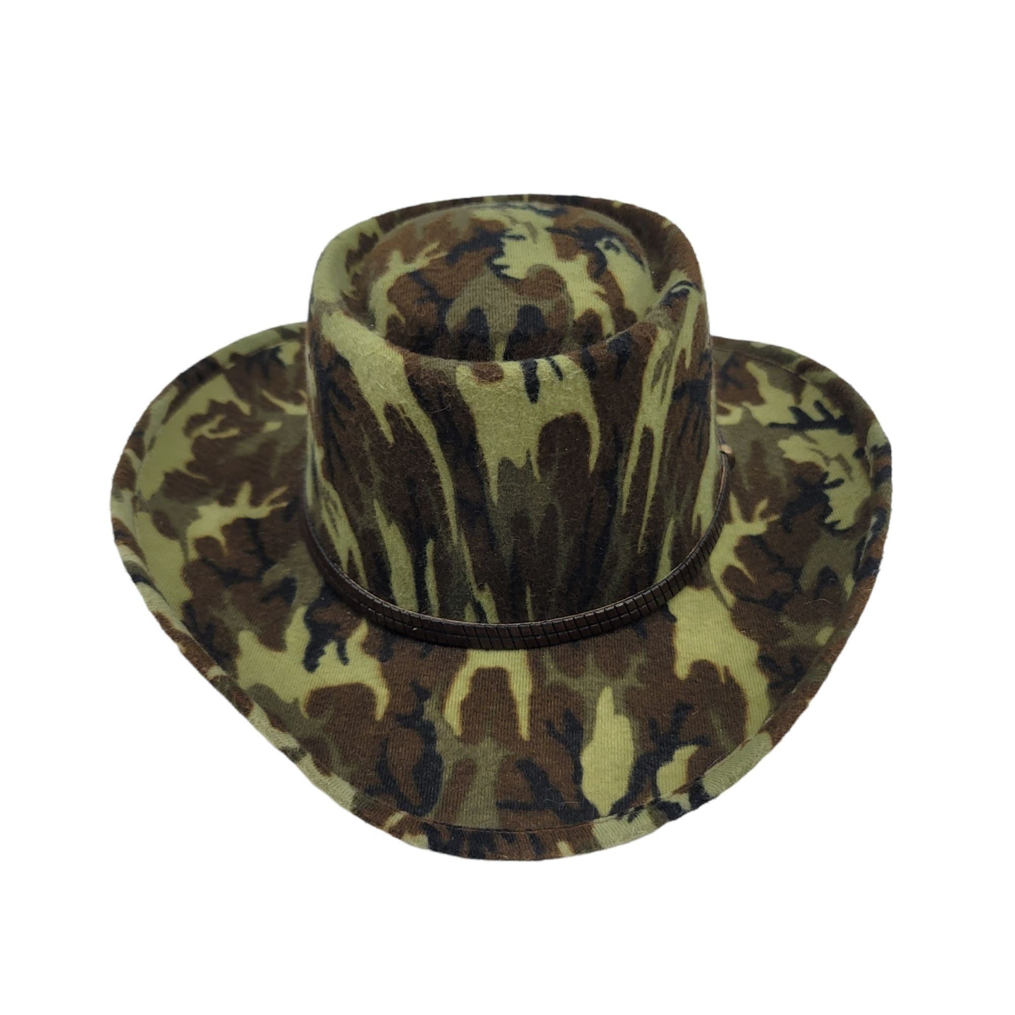Vtg 80's Men's Hat Cowboy Safari Camo Hunting Adventure Core Cabin Core ...