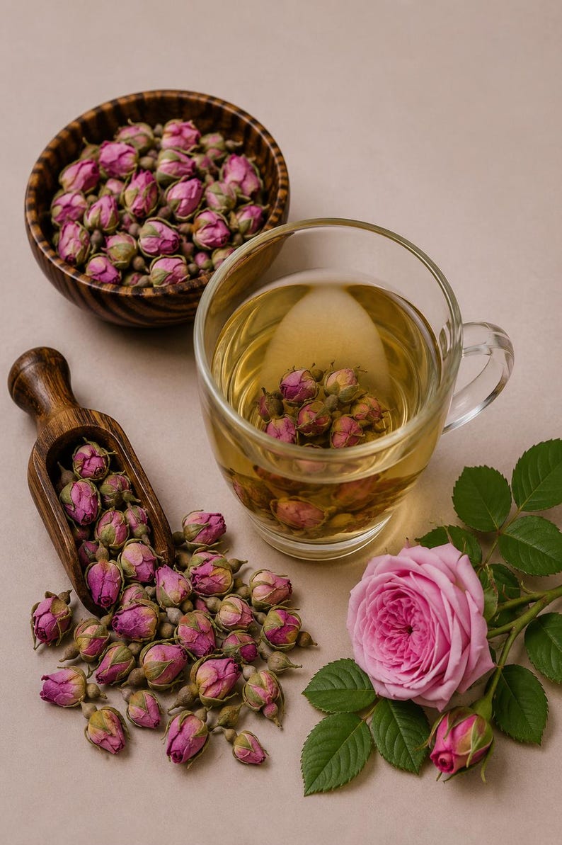 ROSE BUDS WHOLE | Wildcrafted Bulgarian Rosa Damascena Dried | Herbal ...