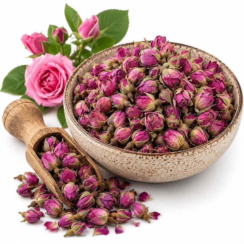 ROSE BUDS WHOLE | Wildcrafted Bulgarian Rosa Damascena Dried | Herbal ...
