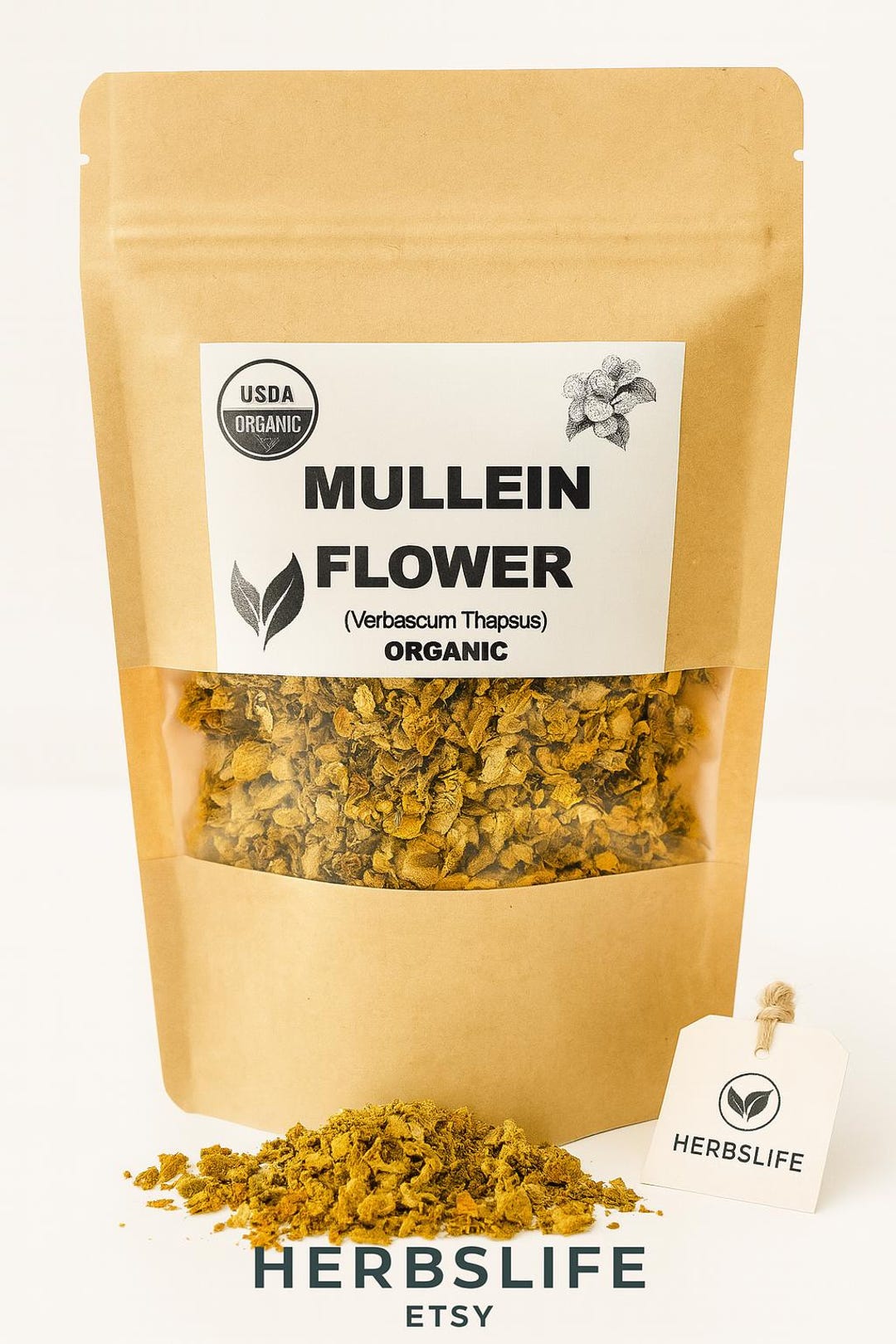 MULLEIN FLOWER | Verbascum Thapsus | Dried Herbs | Herbal Tea | Herbal ...