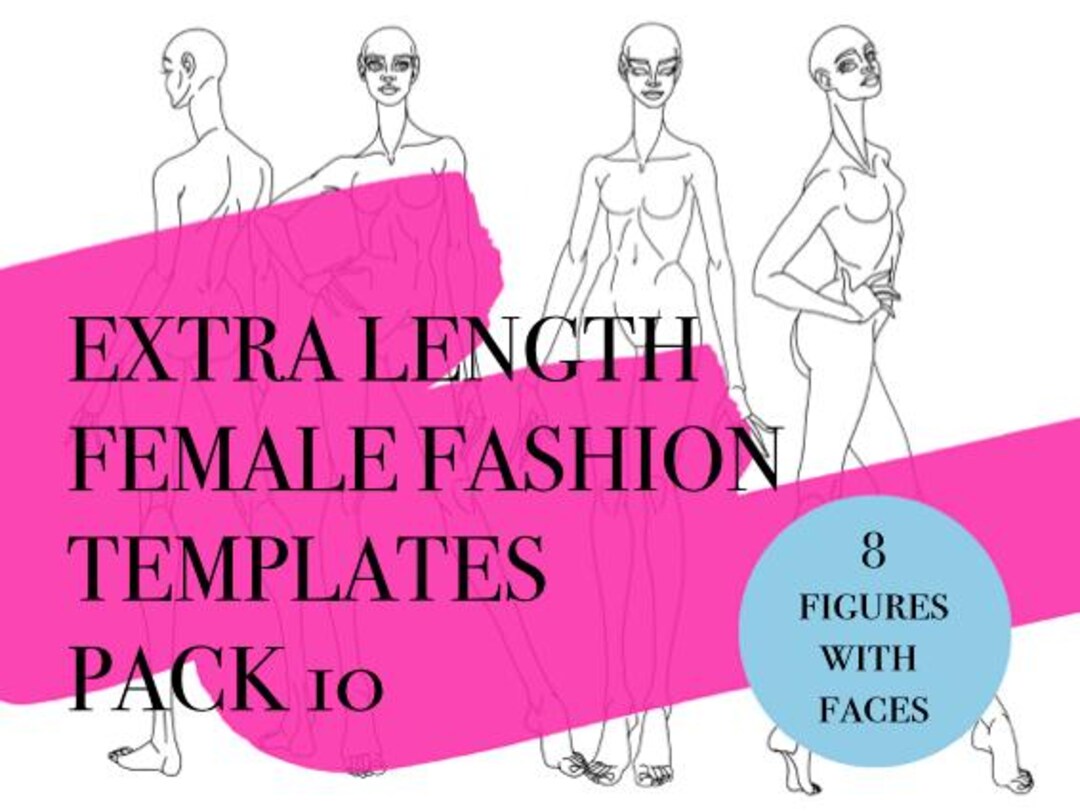 8 Standard Female Fashion Figures · Pack 10 · Dynamic Poses ...