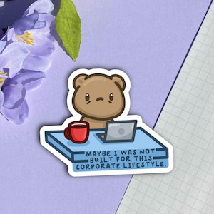 Corporate Bear Sticker - Etsy
