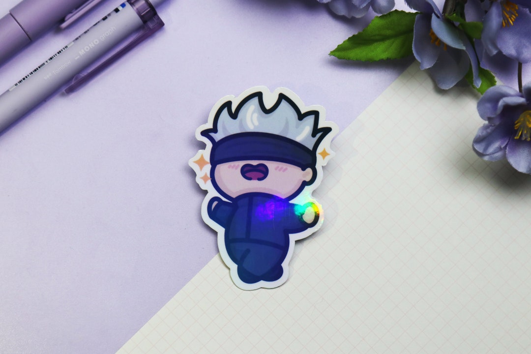 Chibi Gojo Sticker - Inspired by JJK - Etsy