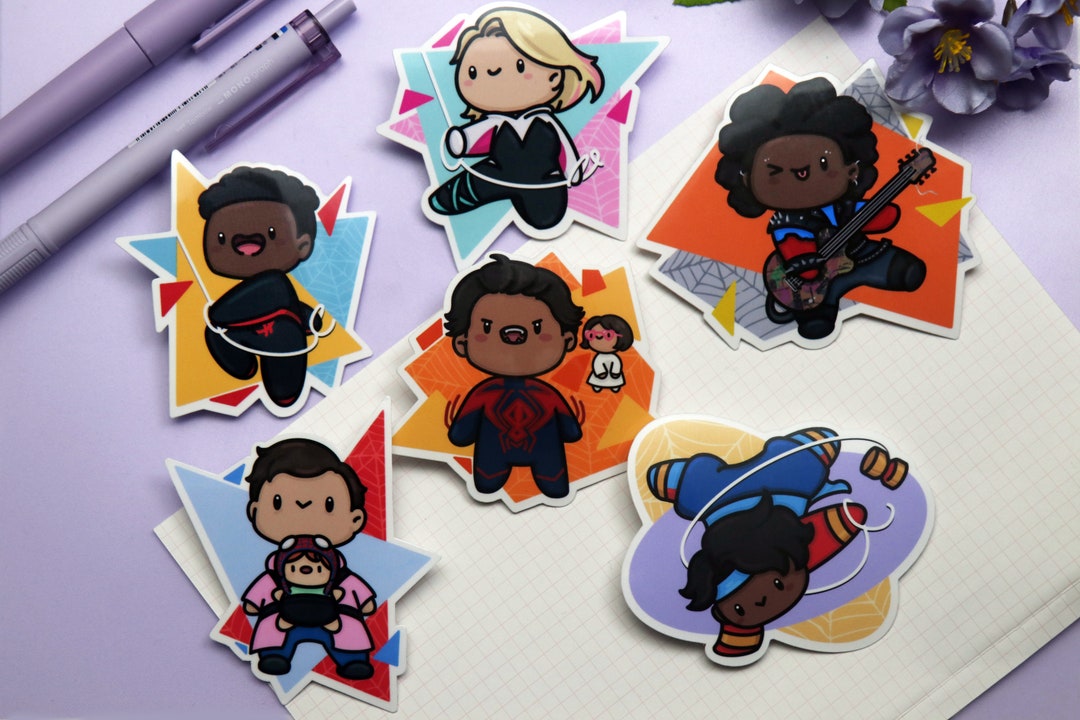 Spiderverse Chibi Stickers - Etsy