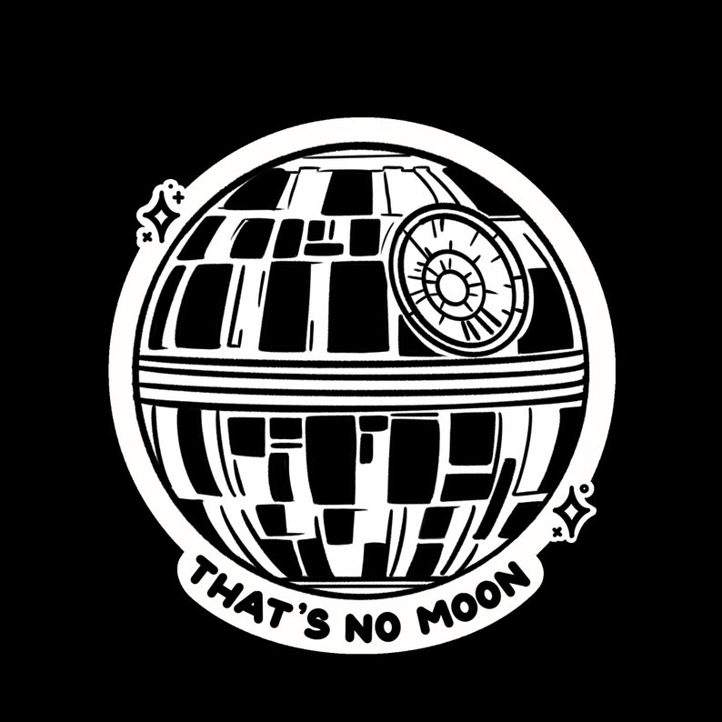 Holographic Death Star Sticker - Etsy