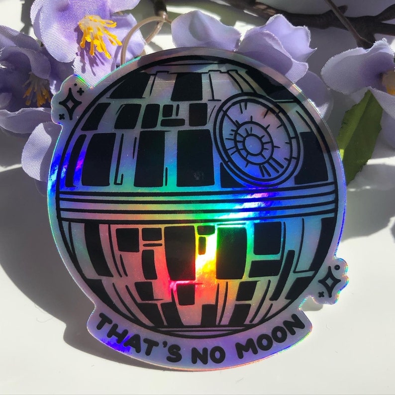 Holographic Death Star Sticker - Etsy