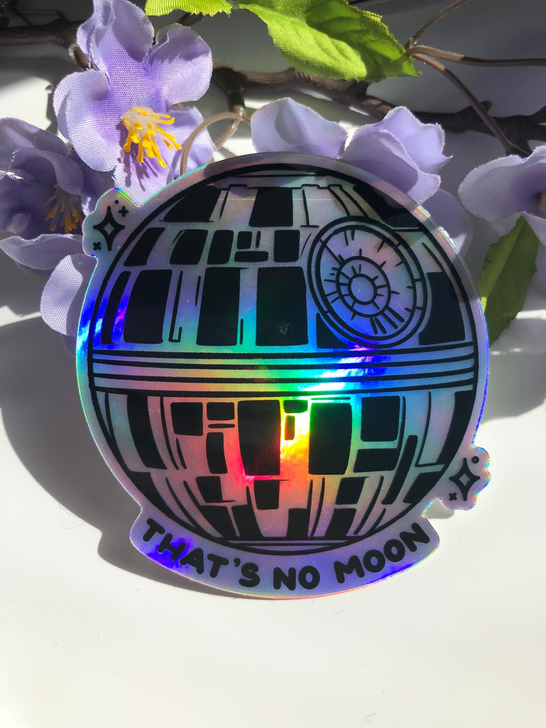 Holographic Death Star Sticker - Etsy