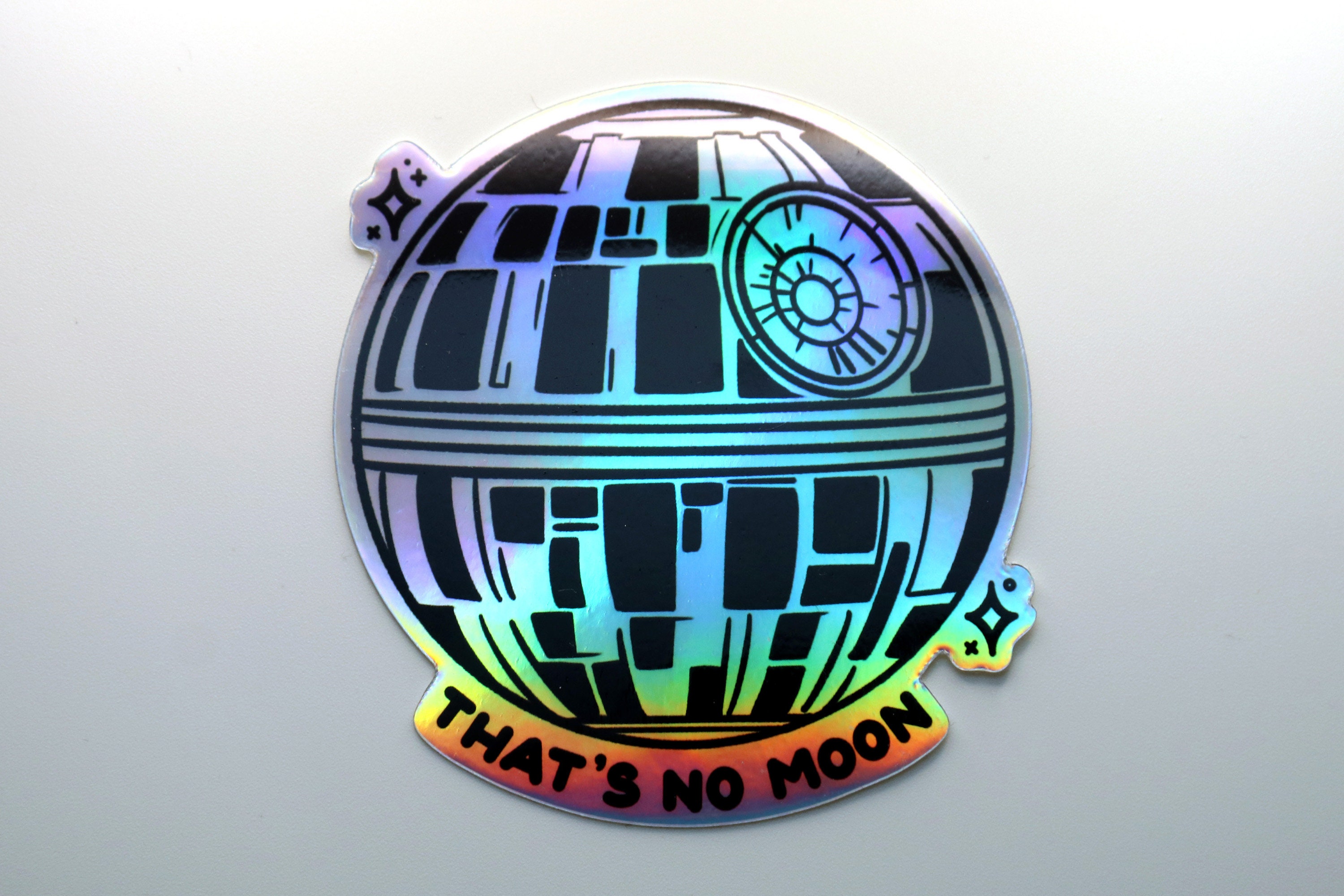 Holographic Death Star Sticker - Etsy