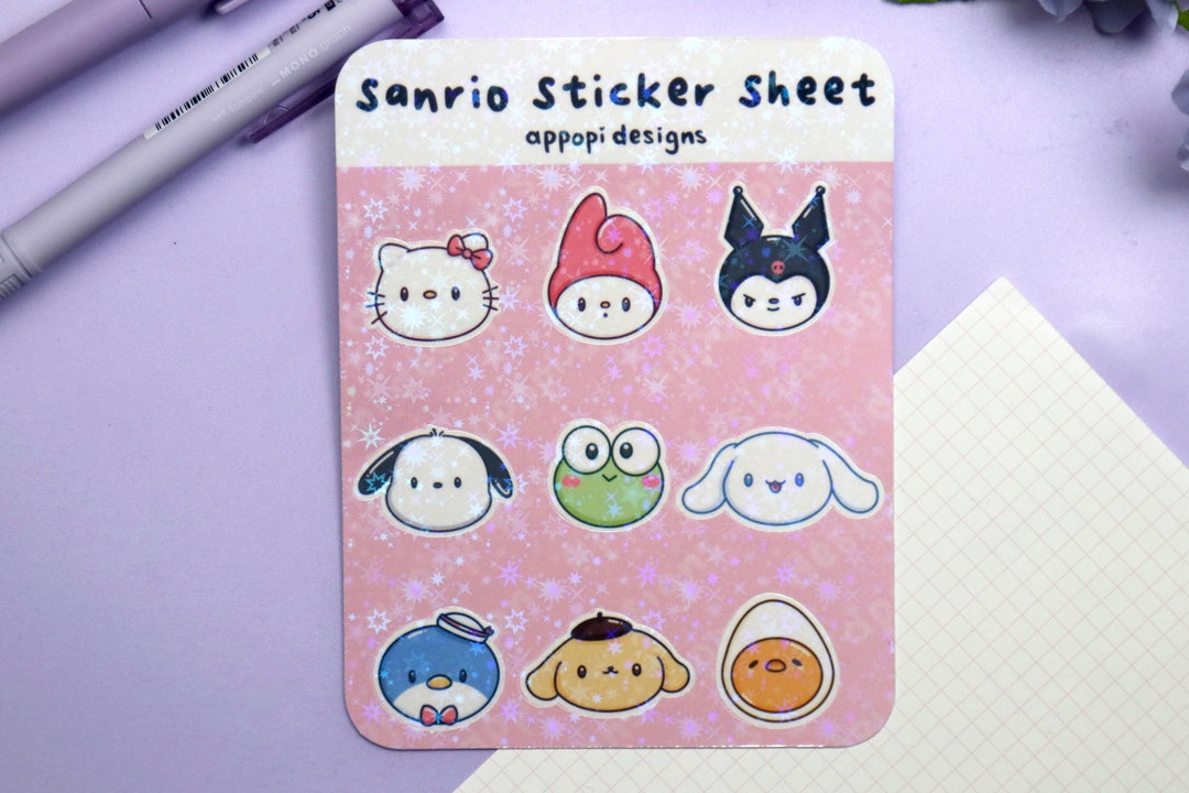 Kawaii Character Sticker Sheet - Etsy