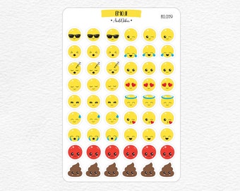 Mini Emoji Stickers - Etsy