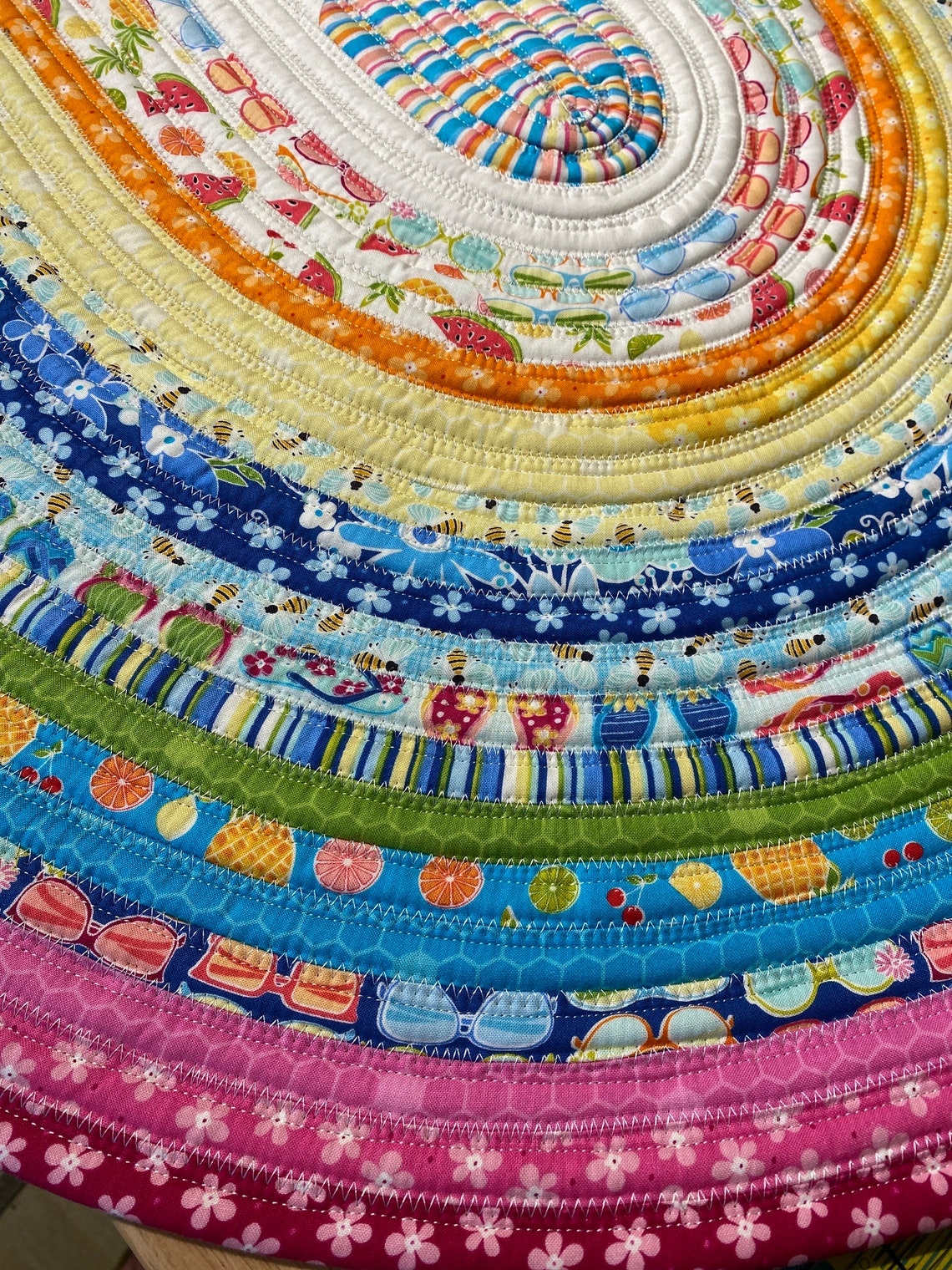 Handmade Scrappy Cotton Jelly Roll Rug, Farmhouse, Rustic, Primitive ...