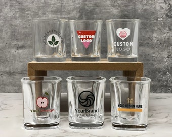 Custom Shot Glasses Logo | Etsy