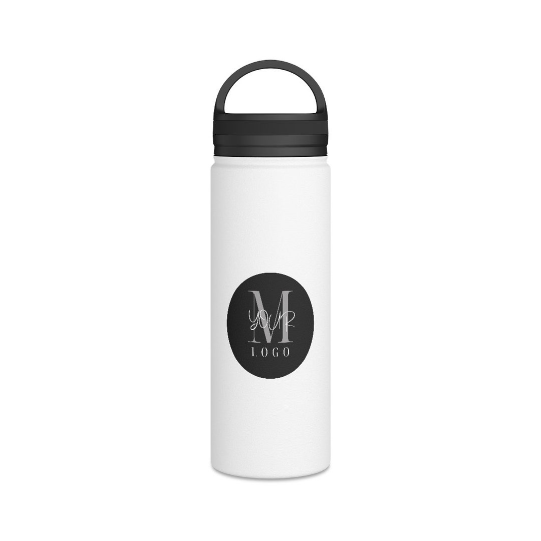 CUSTOM WATER BOTTLE Company Logo Tumbler With Handle Lid Business Logo ...