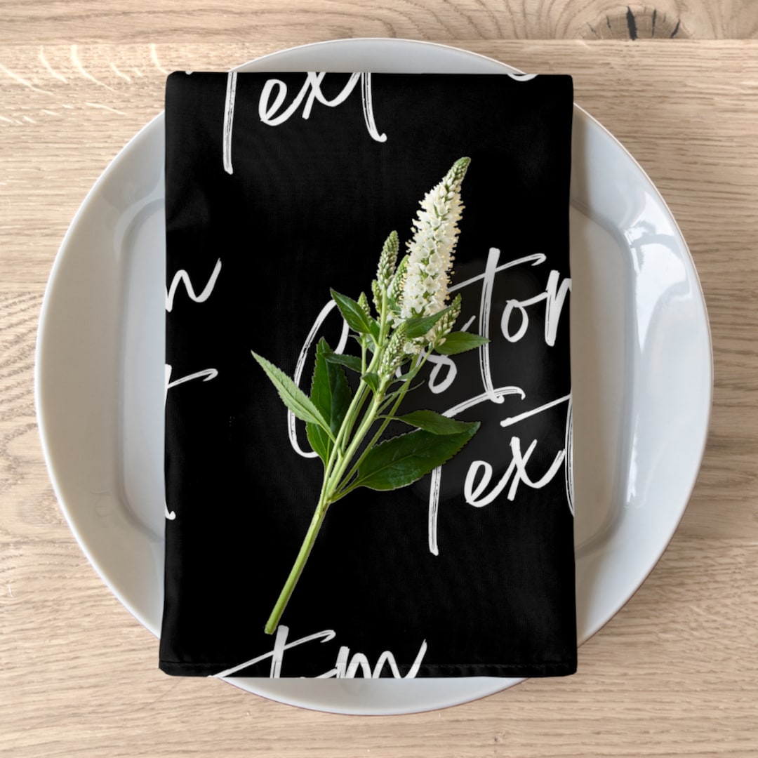 PERSONALIZED LOGO NAPKINS Custom Text Napkins for Weddings - Etsy