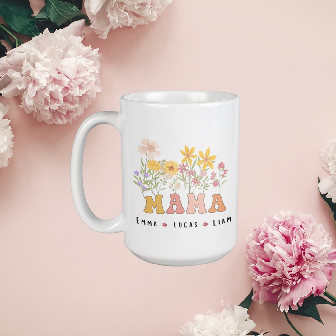 CUSTOM MAMA MUG Mama Mug With Kids Names Mother's Day - Etsy