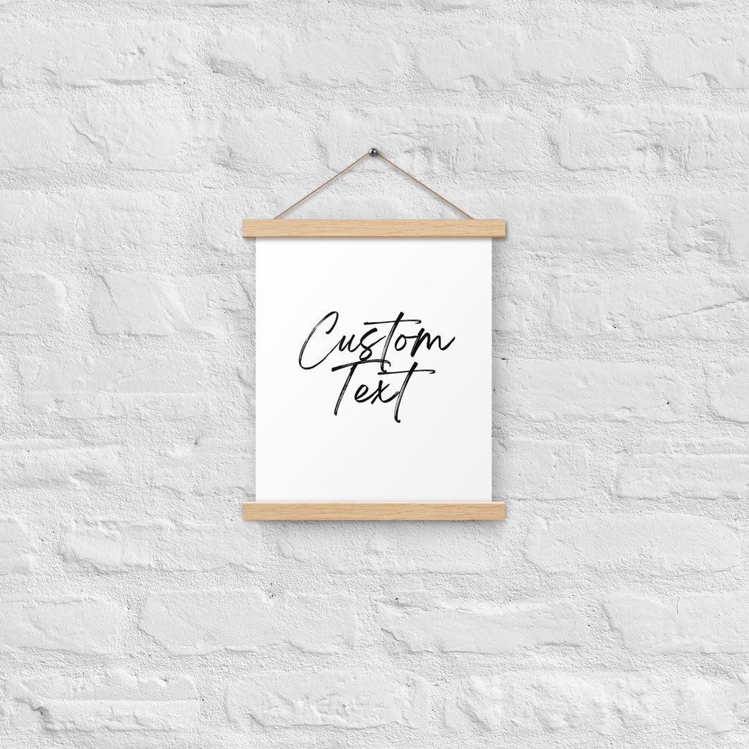 PERSONALIZED POSTERS With Hanger Custom Text Premium - Etsy