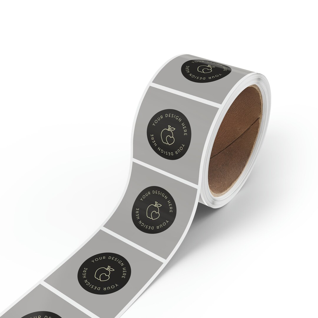 CUSTOM SQUARE STICKER Label Rolls Your Design Logo Glossy Finish ...