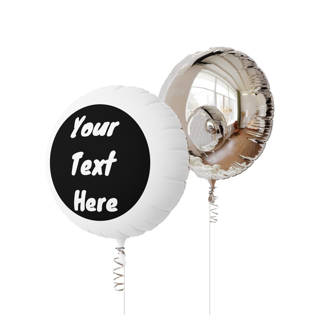 PERSONALIZED PRINTED BALLOON 22 Custom Text Mylar Helium Balloon ...