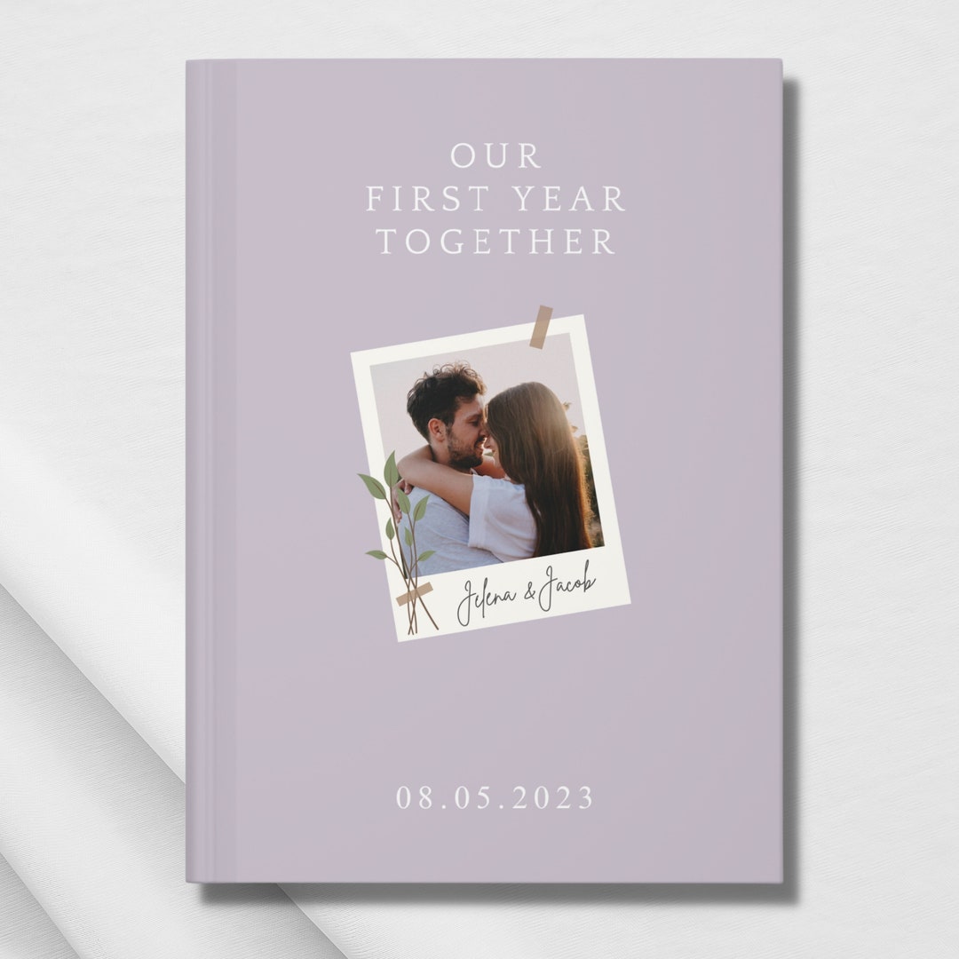 PERSONALIZED COUPLE NOTEBOOK | Custom Photo Our First Year Together ...