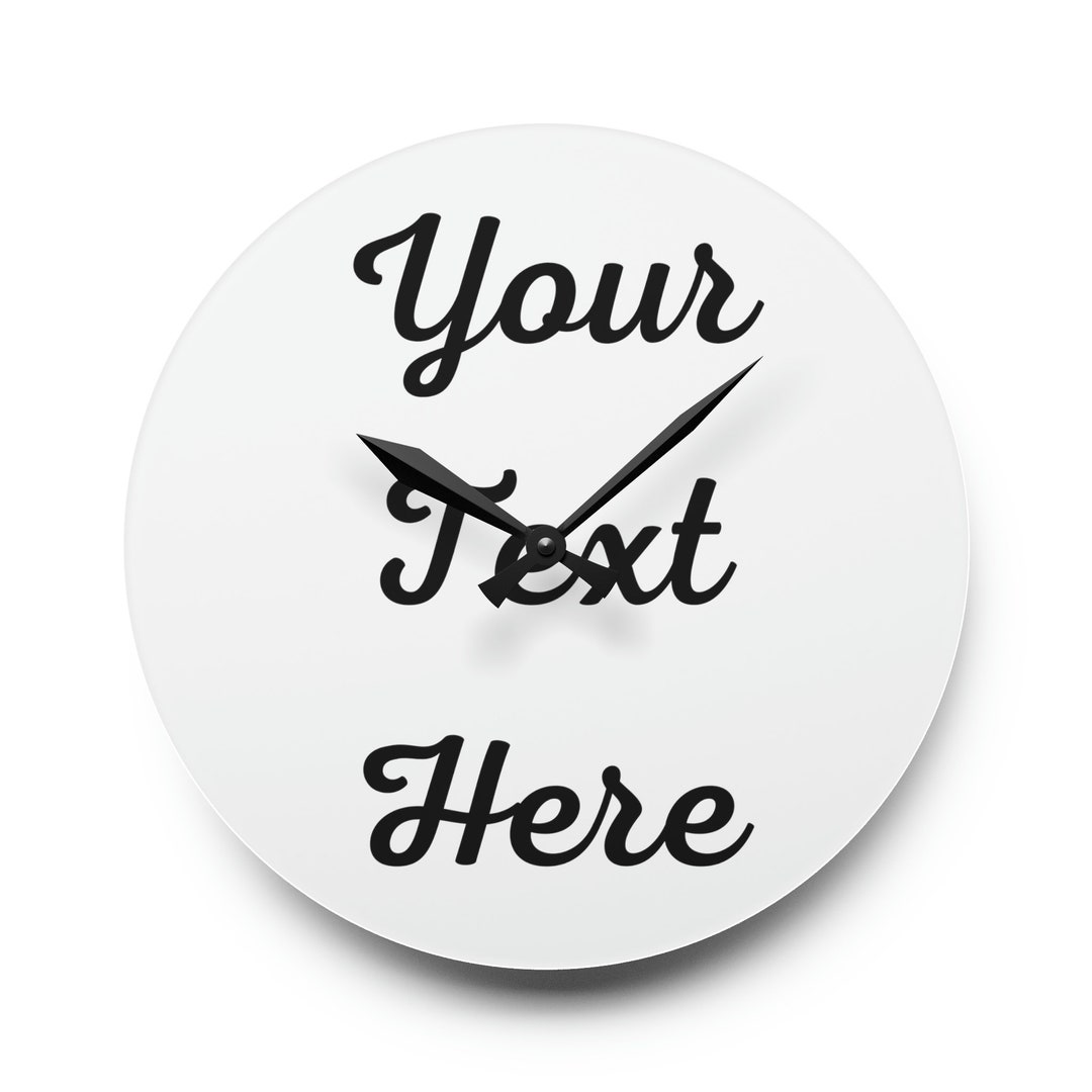 PERSONALIZED WALL Acrylic CLOCK Photo Wall Clock Custom Wall Decor ...