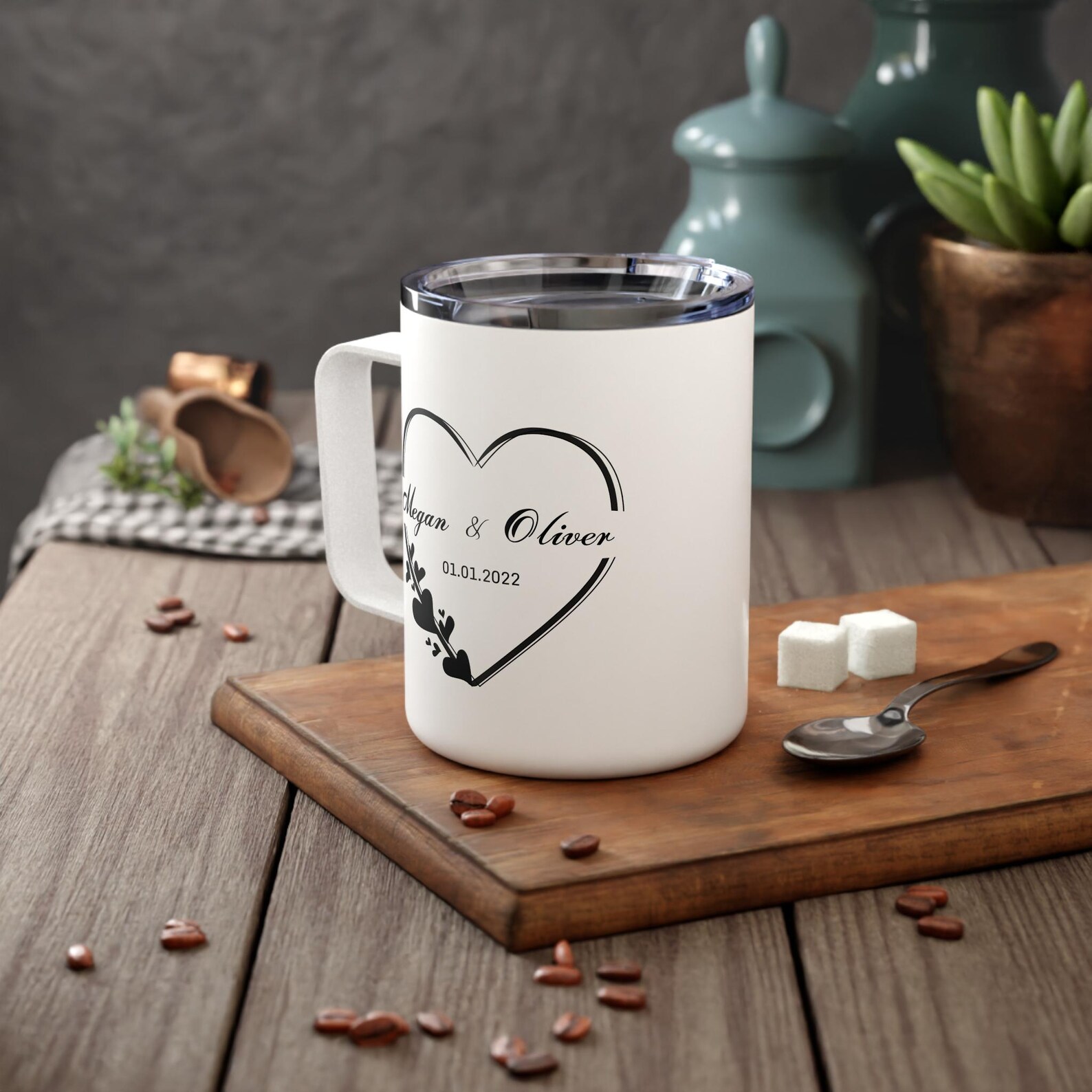 Personalized Bridal Shower Mug: Custom Wedding Date Gift, 10oz ...