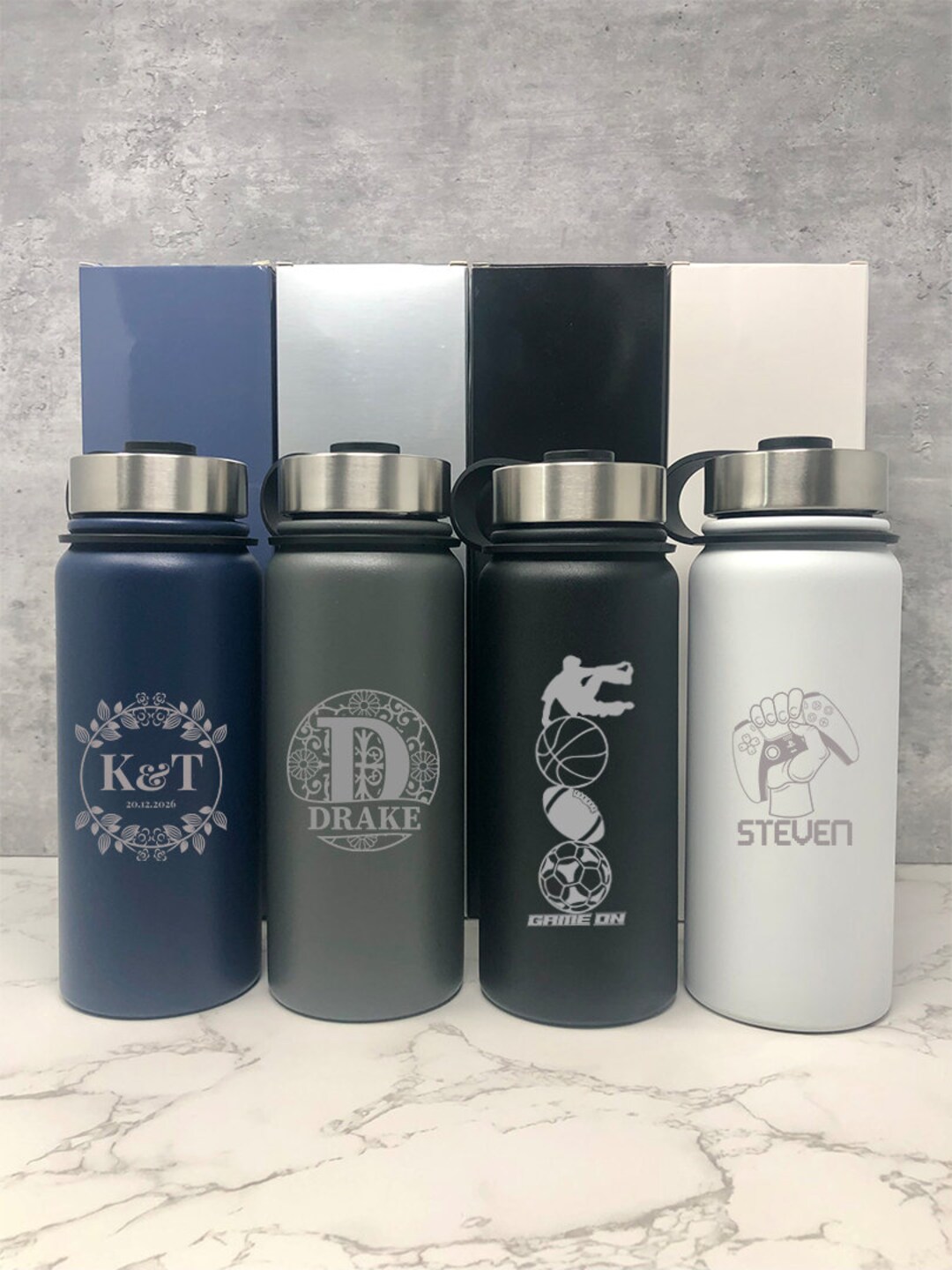 PERSONALIZED ENGRAVED BOTTLE 16 Oz Team Gift, Wedding, Holiday Gift ...