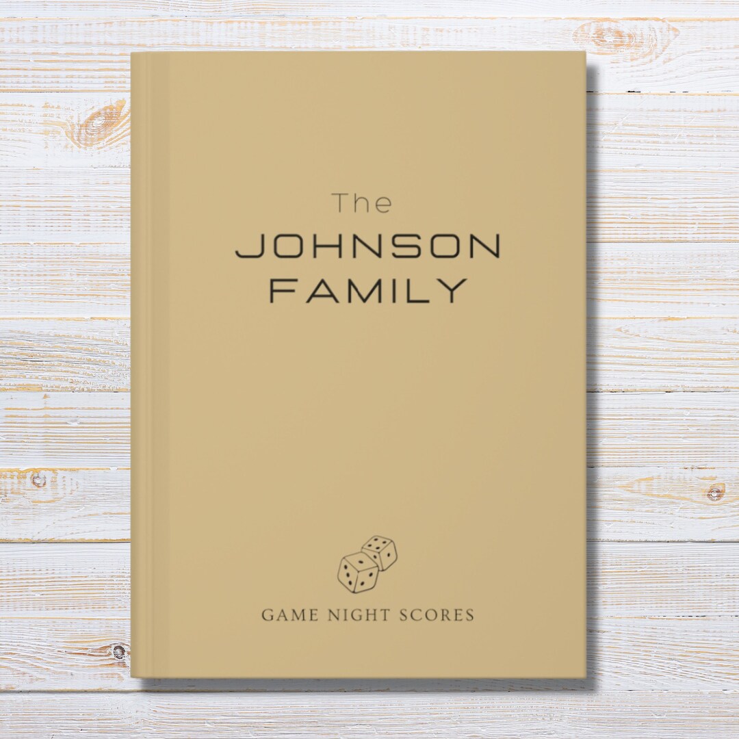 Custom Family Game Night Score Book: Personalized Record Keeper - Etsy