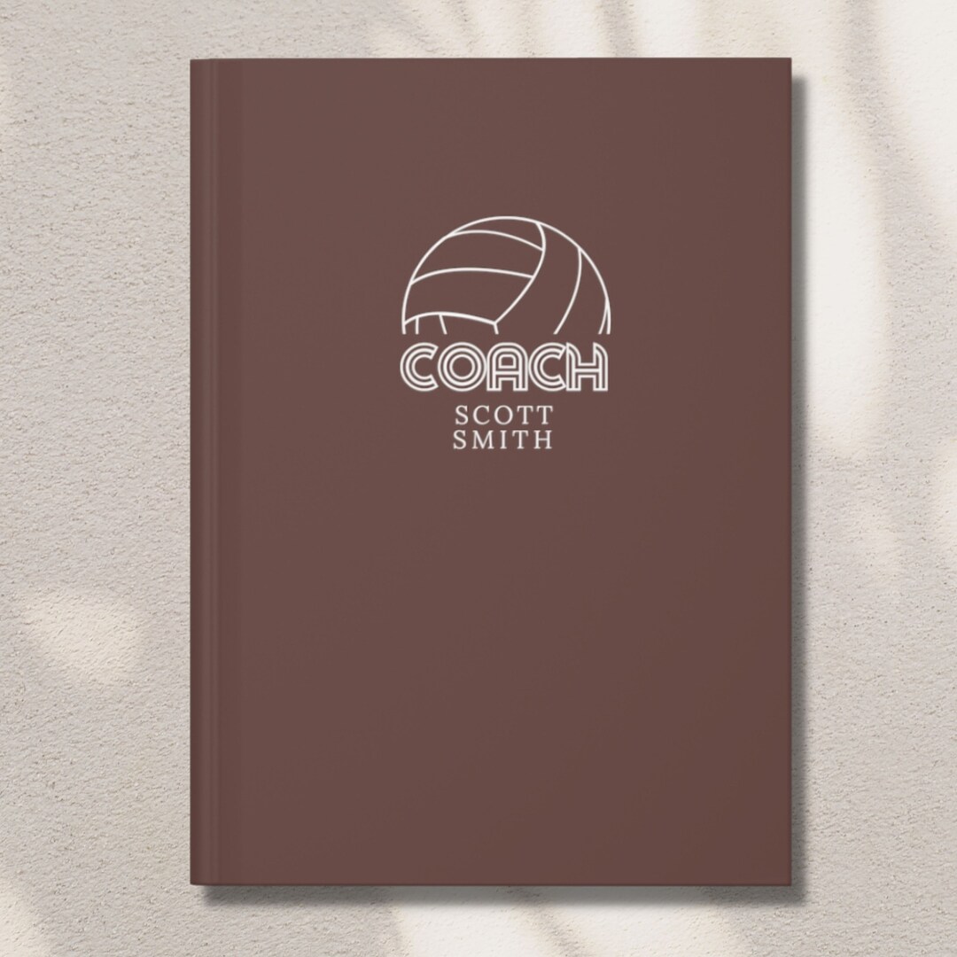 Volleyball Coach Journal, Custom Name Hardcover Notebook, Team Gift - Etsy