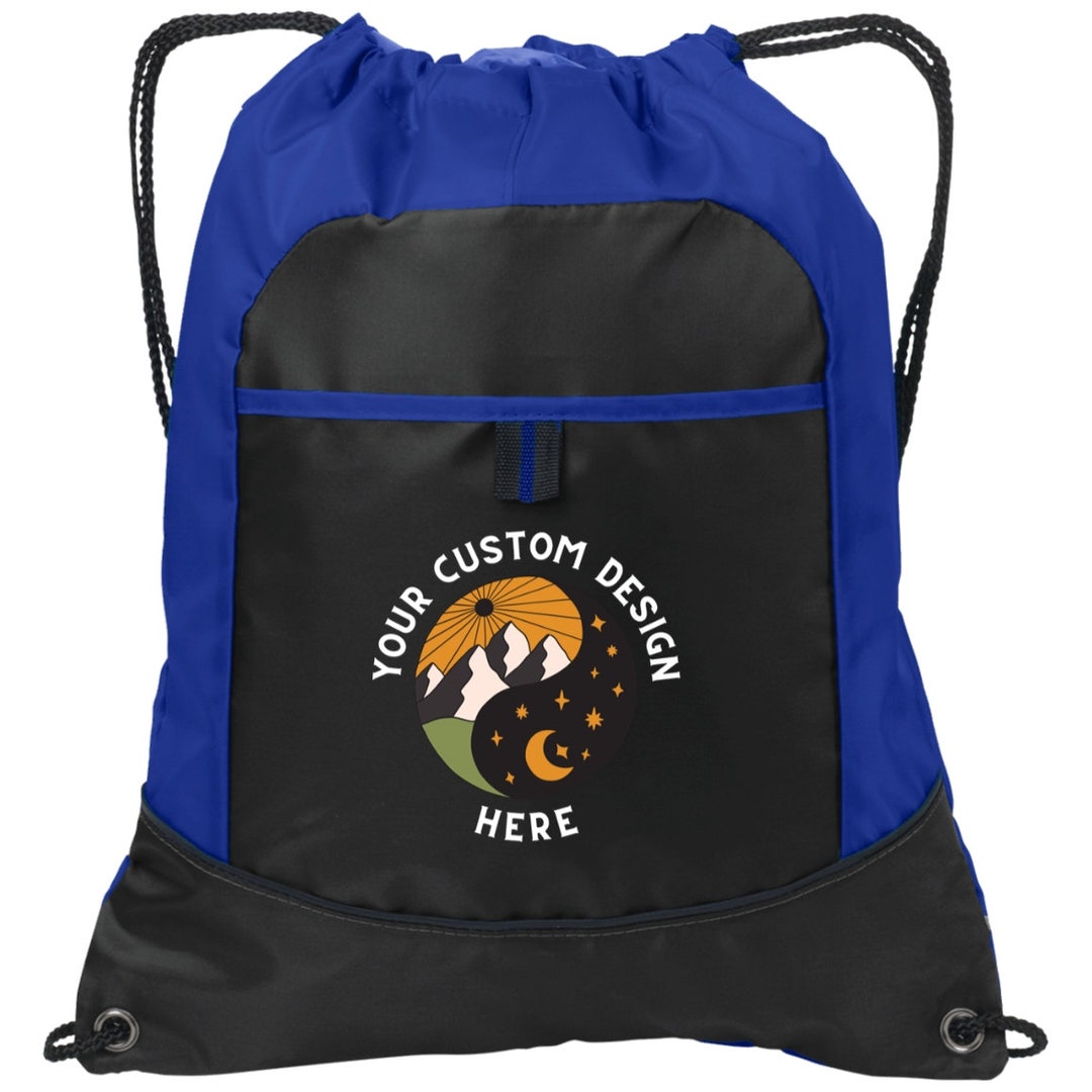 CUSTOM Pocket Cinch PACK Custom Name Bag Personalized Drawstring Bag ...