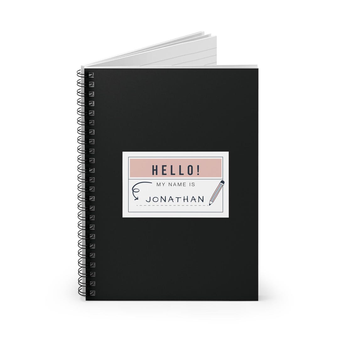 Custom Name Spiral Notebook: Personalized School Journal - Etsy