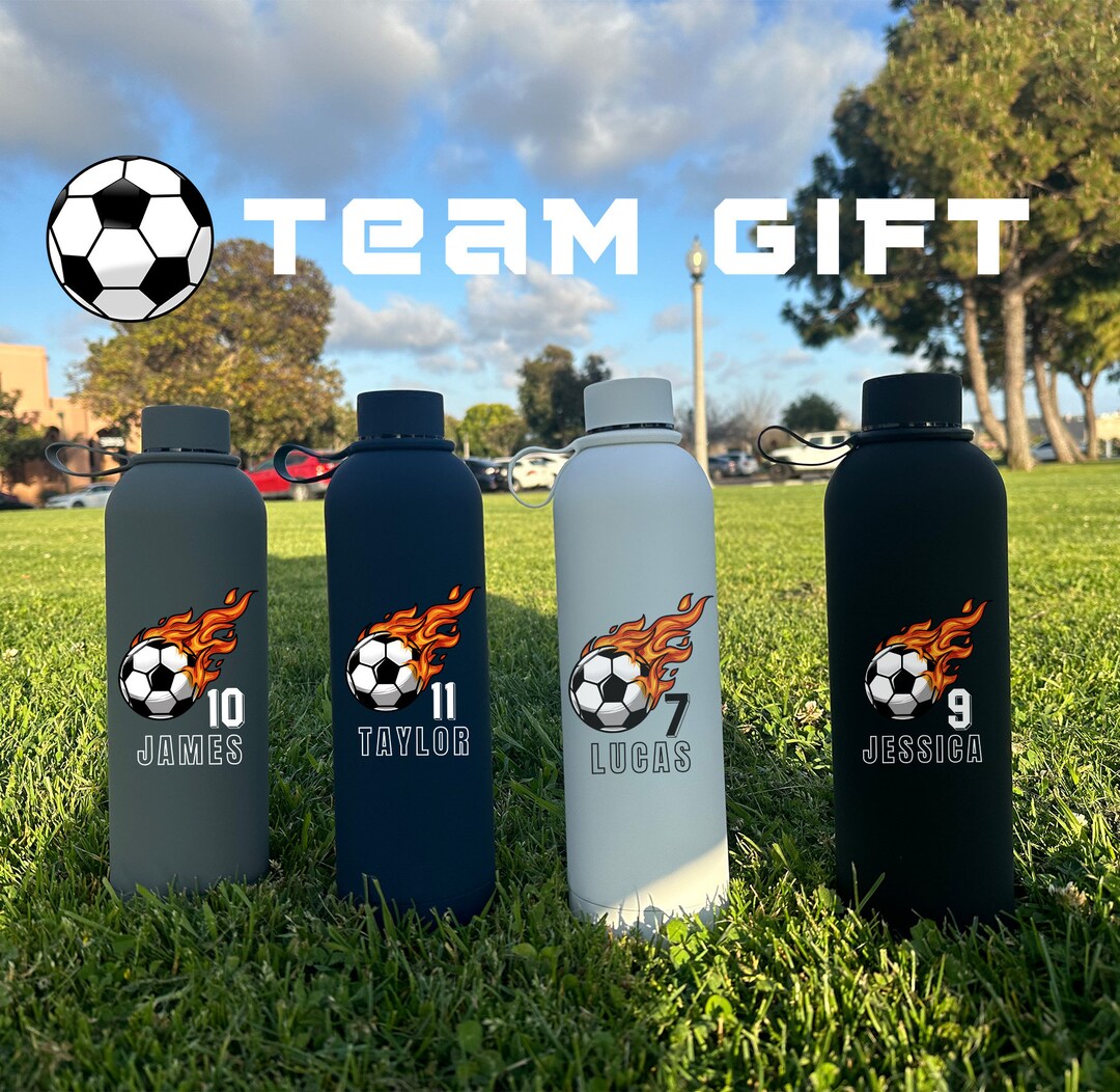CUSTOM SOCCER Team BOTTLE 25oz | Gift for Soccer Team | Personalized ...
