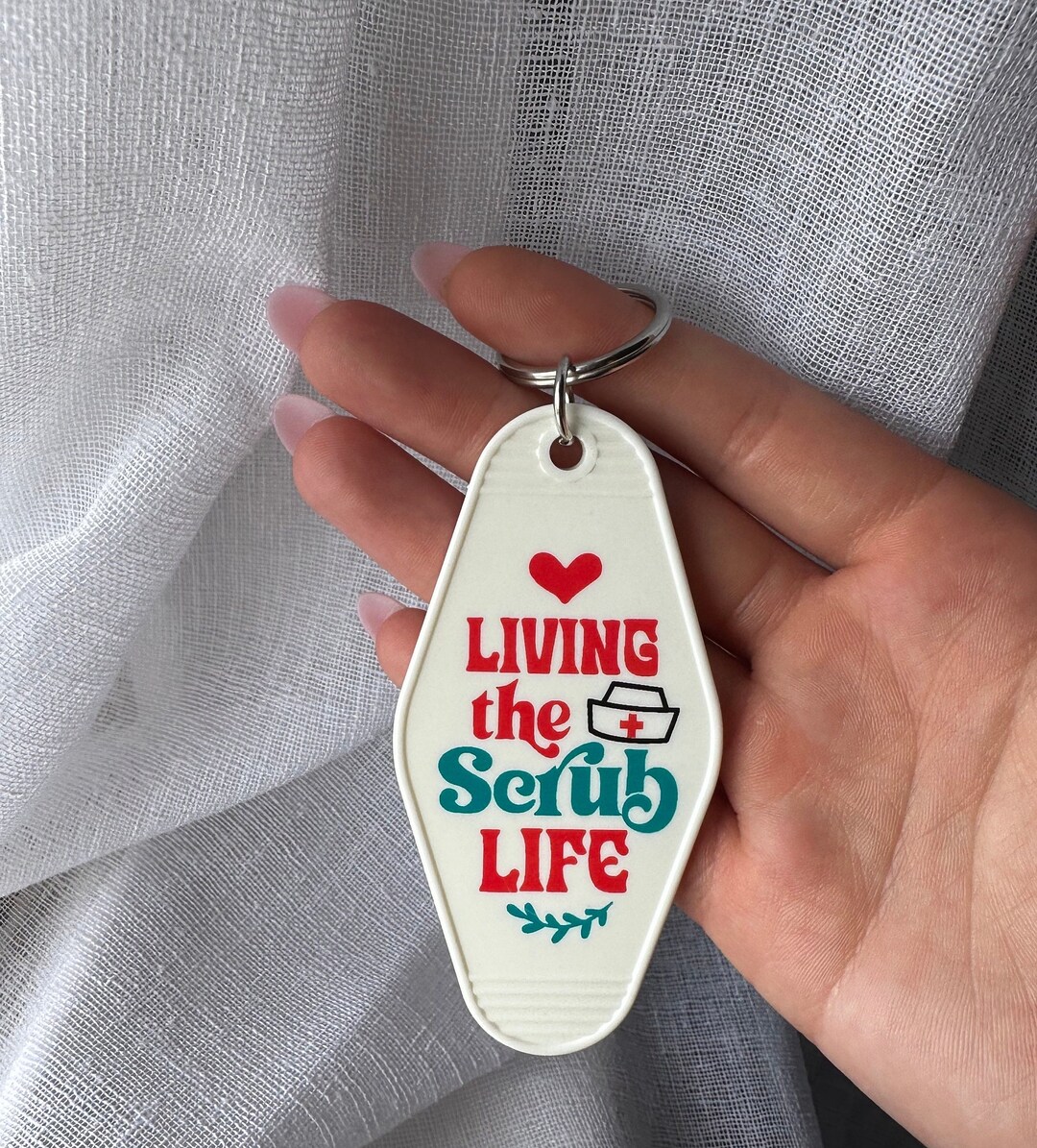 Living the Scrub Life| Keychain for Healthcare| Hospital Keychain ...