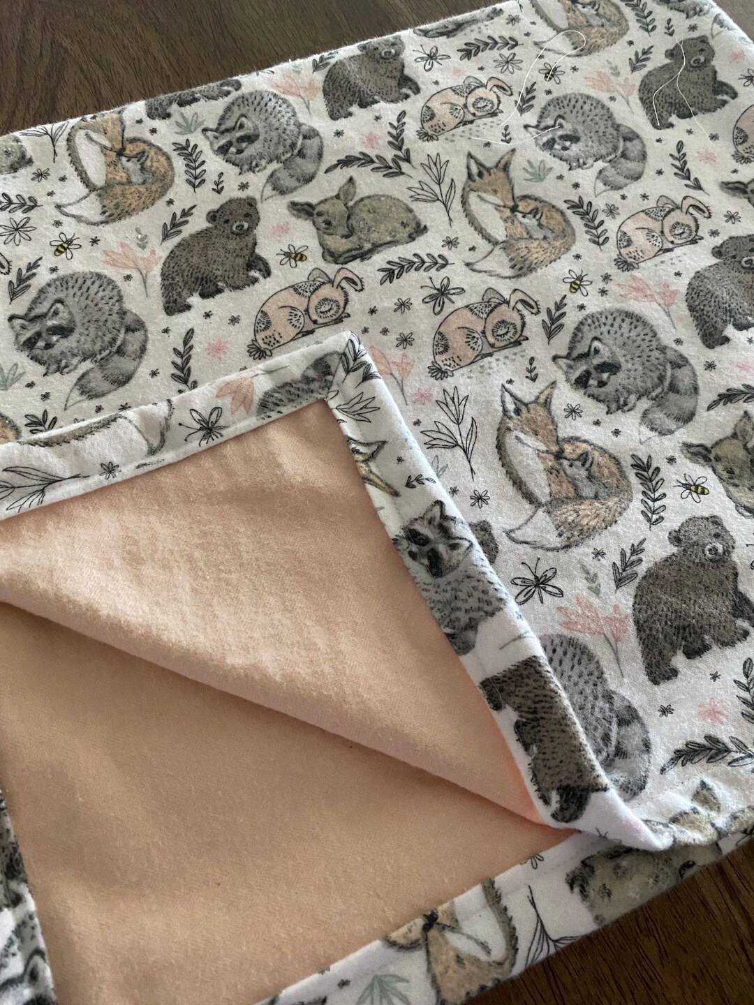 Woodland Critters - Baby Girl Blanket - Etsy