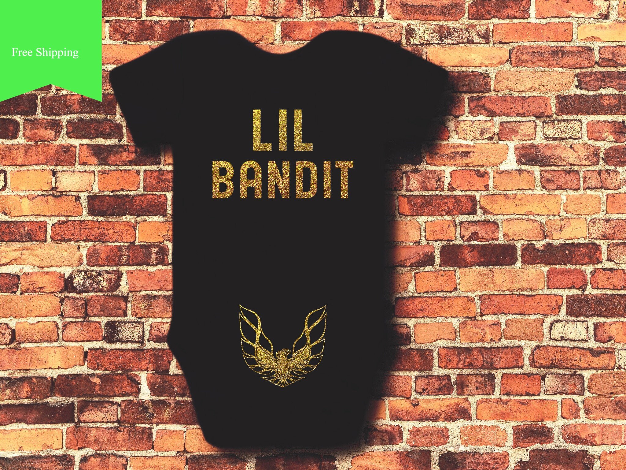 Personalized Baby Name Lil Bandit Baby Bodysuit Black With - Etsy