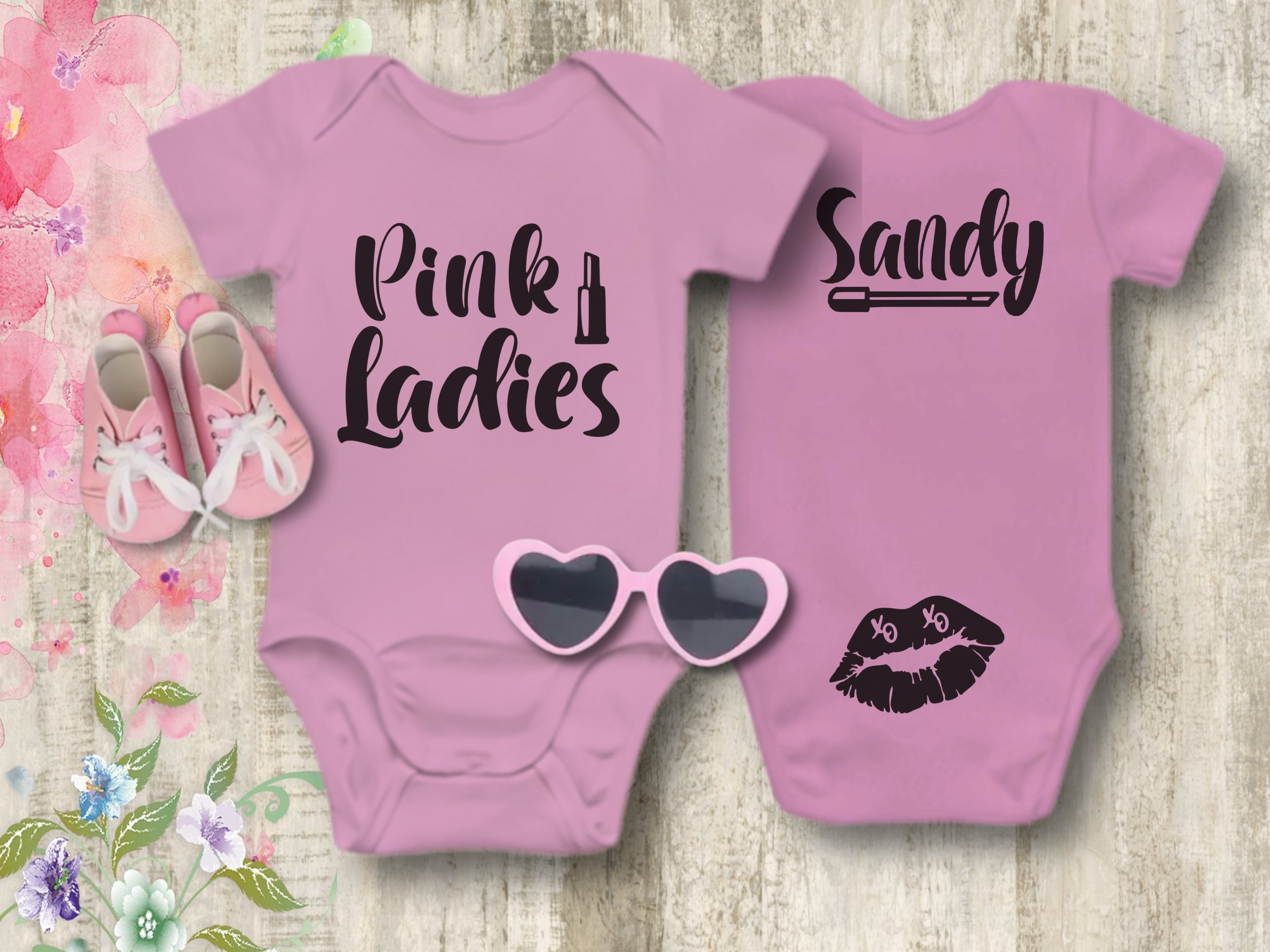Pink Ladies Baby Sandy Girl Bodysuit Grease Baby Clothes Pink - Etsy