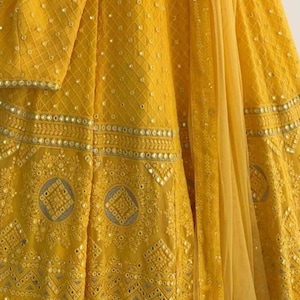 Yellow Color Lehenga Choli, Designer Lehenga, Indian Wedding Lengha ...