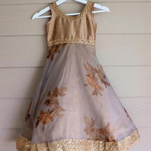 Grey Lining a Scintillating Grey, Copper and Gold Combination Lehenga ...