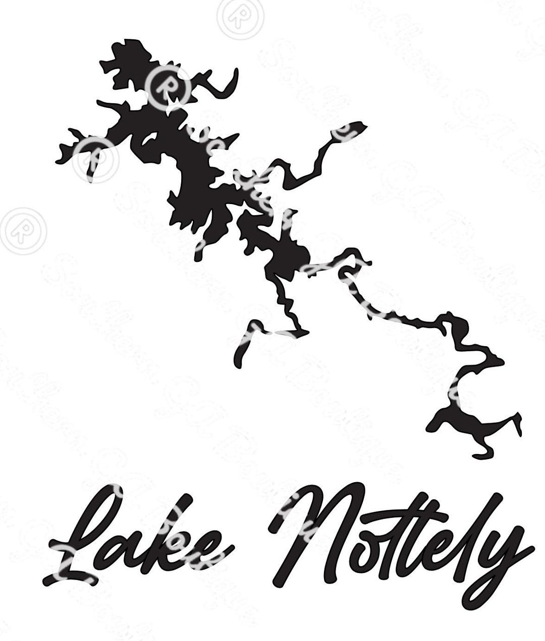 Lake Nottely Map Decal for Car Home Tumblr Laptop Ect. I Would ...