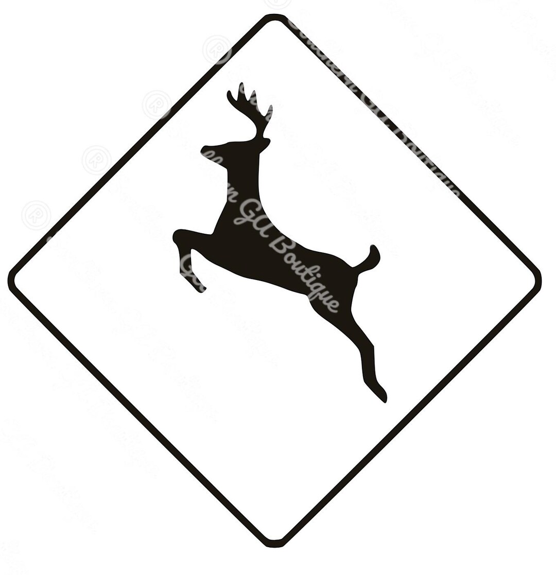 Deer Road Sign Decal for Car Home Tumblr Laptop Ect. I Would Recommend ...
