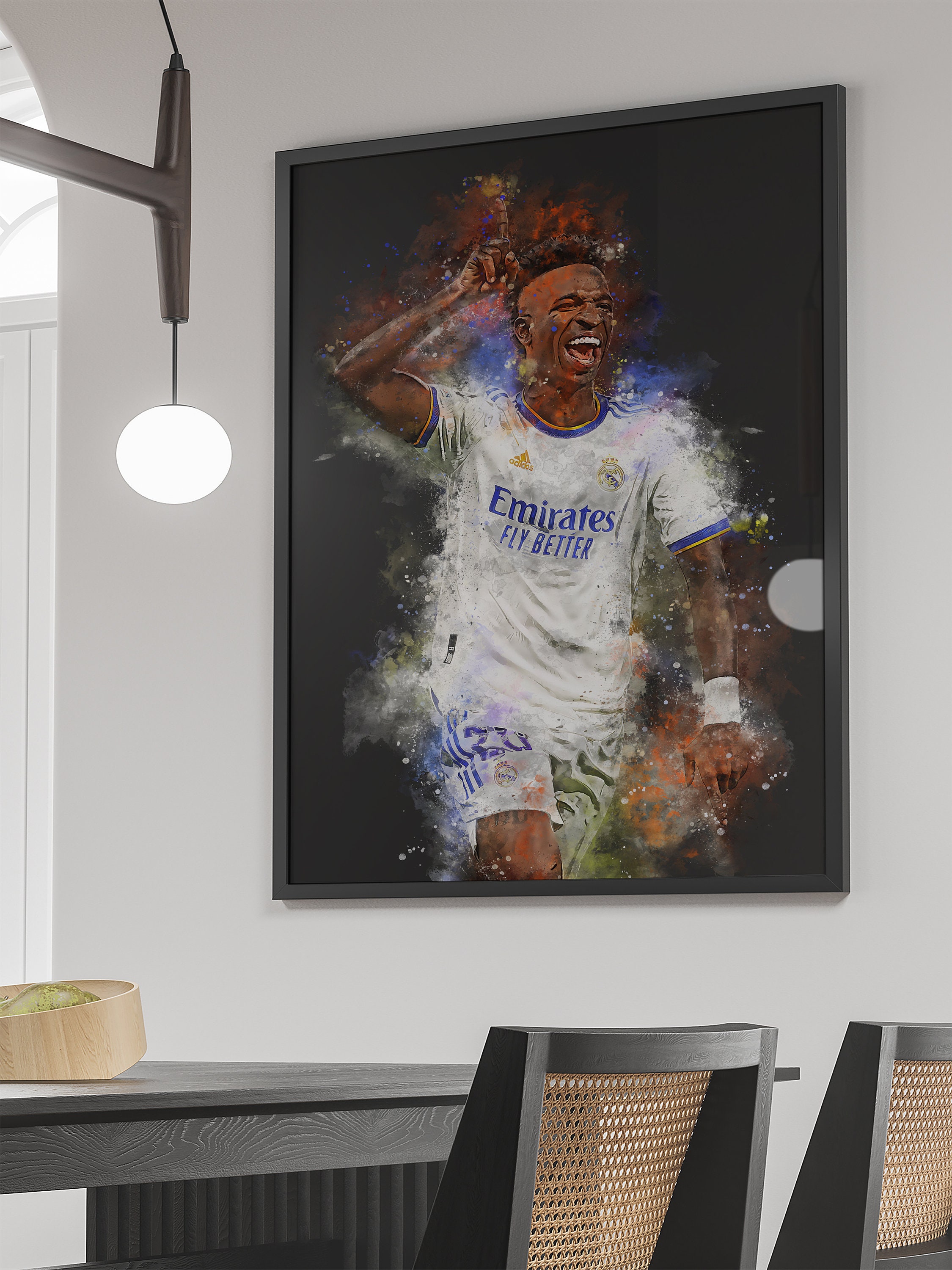 Vinicius Jr Football Poster Vinicius Junior Print Real Madrid Fan ...
