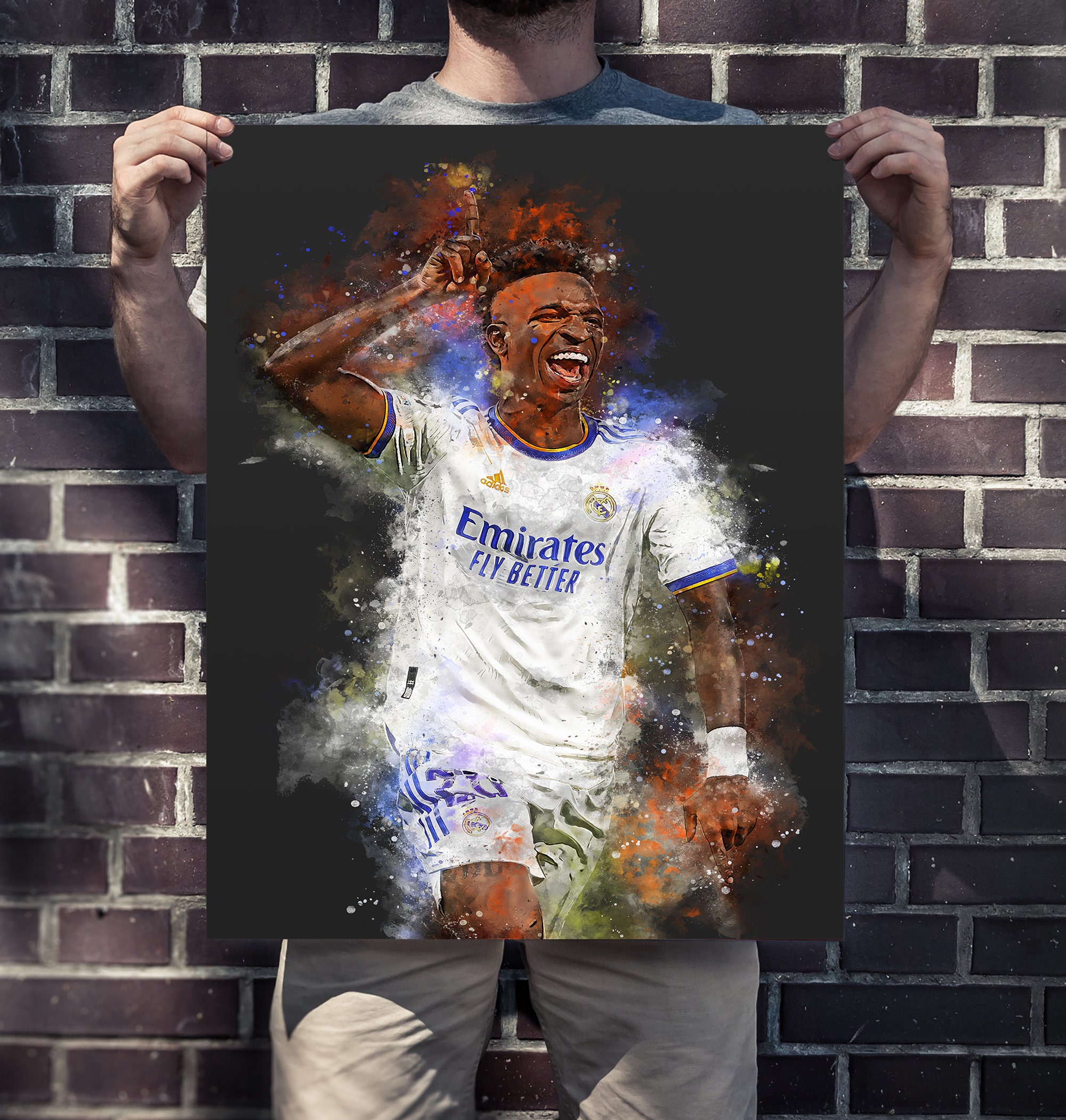 Vinicius Jr Football Poster Vinicius Junior Print Real Madrid Fan ...