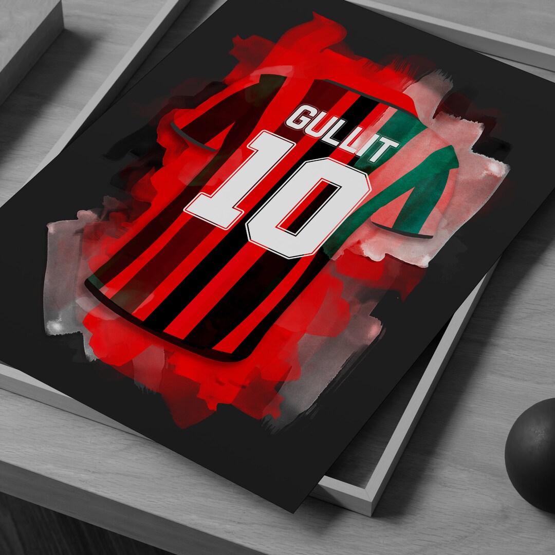 Ruud Gullit Football Poster AC Milan Available on Poster, Canvas ...