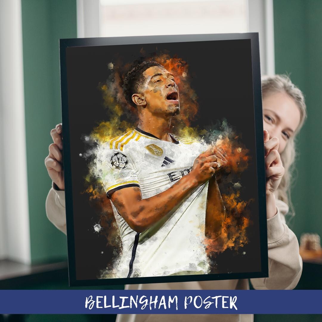 Bellingham-Fußballposter Ideal als Geschenk und für alle Innenräume ...