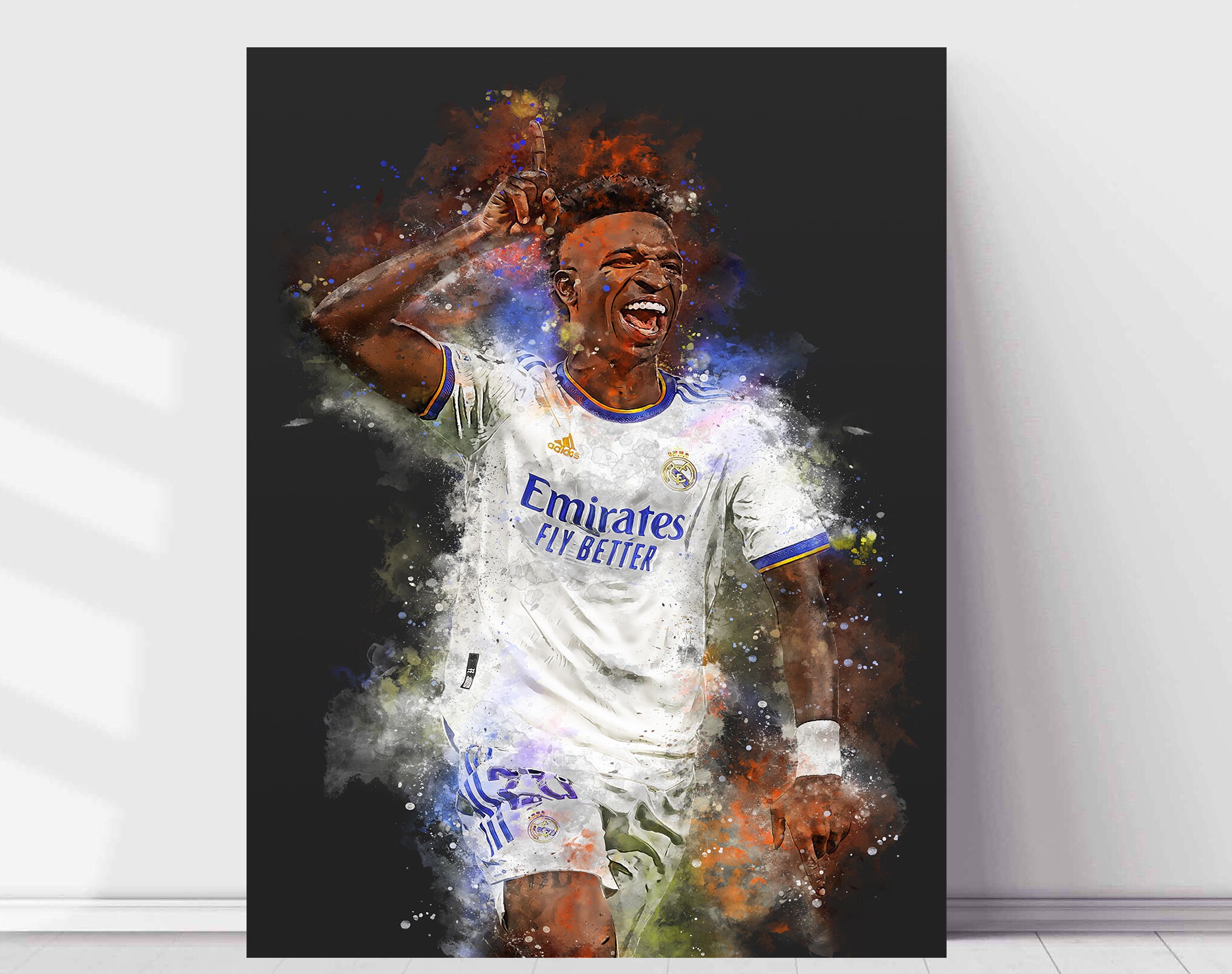 Vinicius Jr Football Poster Vinicius Junior Print Real Madrid Fan ...
