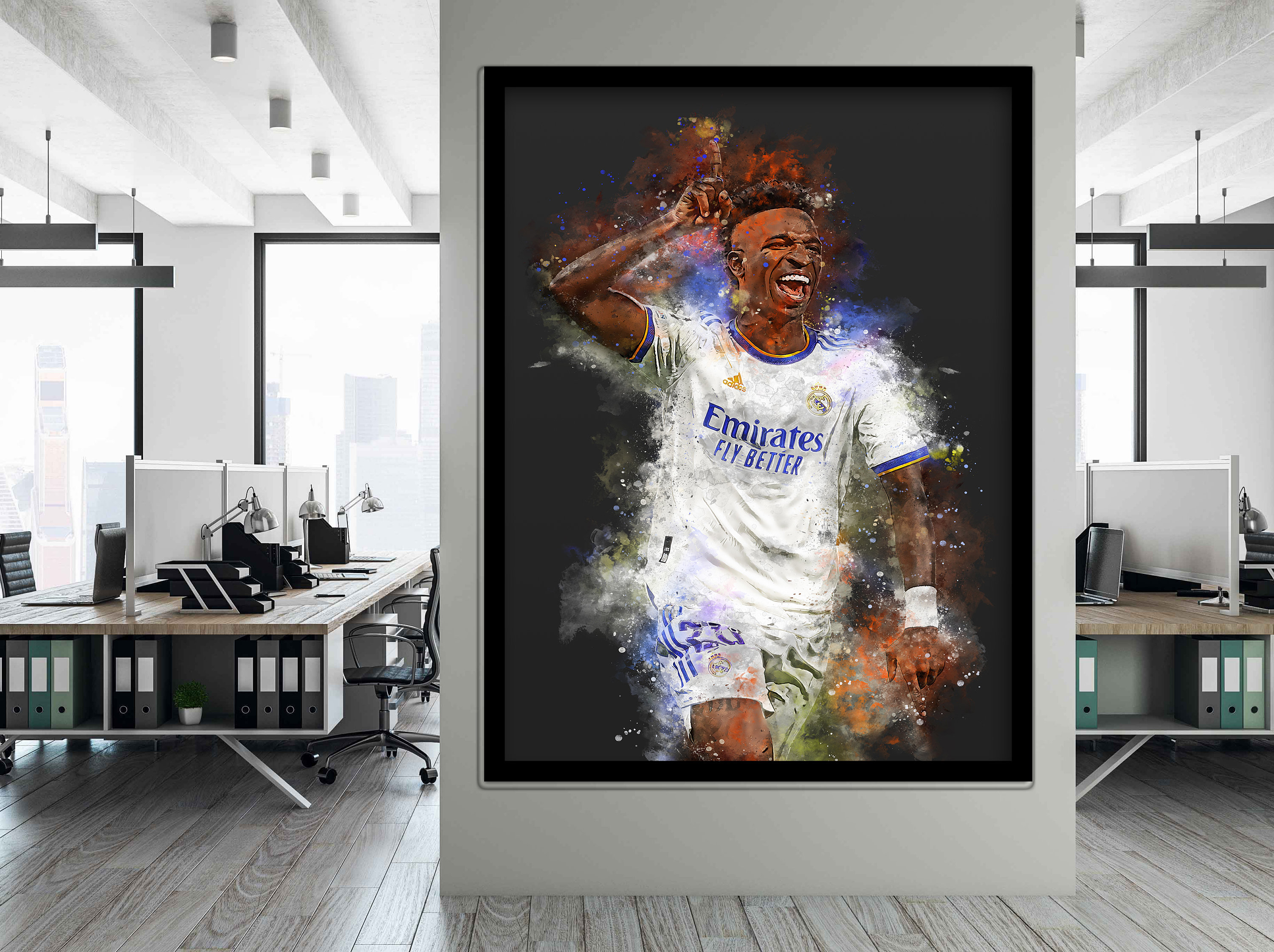 Vinicius Jr Football Poster Vinicius Junior Print Real Madrid Fan ...
