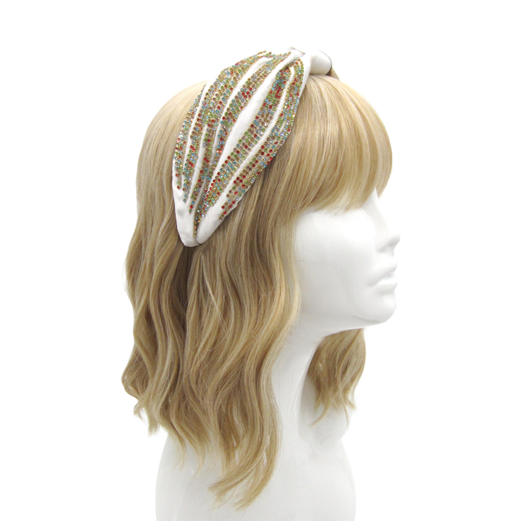 Rainbow Rhinestone White Party Headband, for Women Fashion Headband - Etsy
