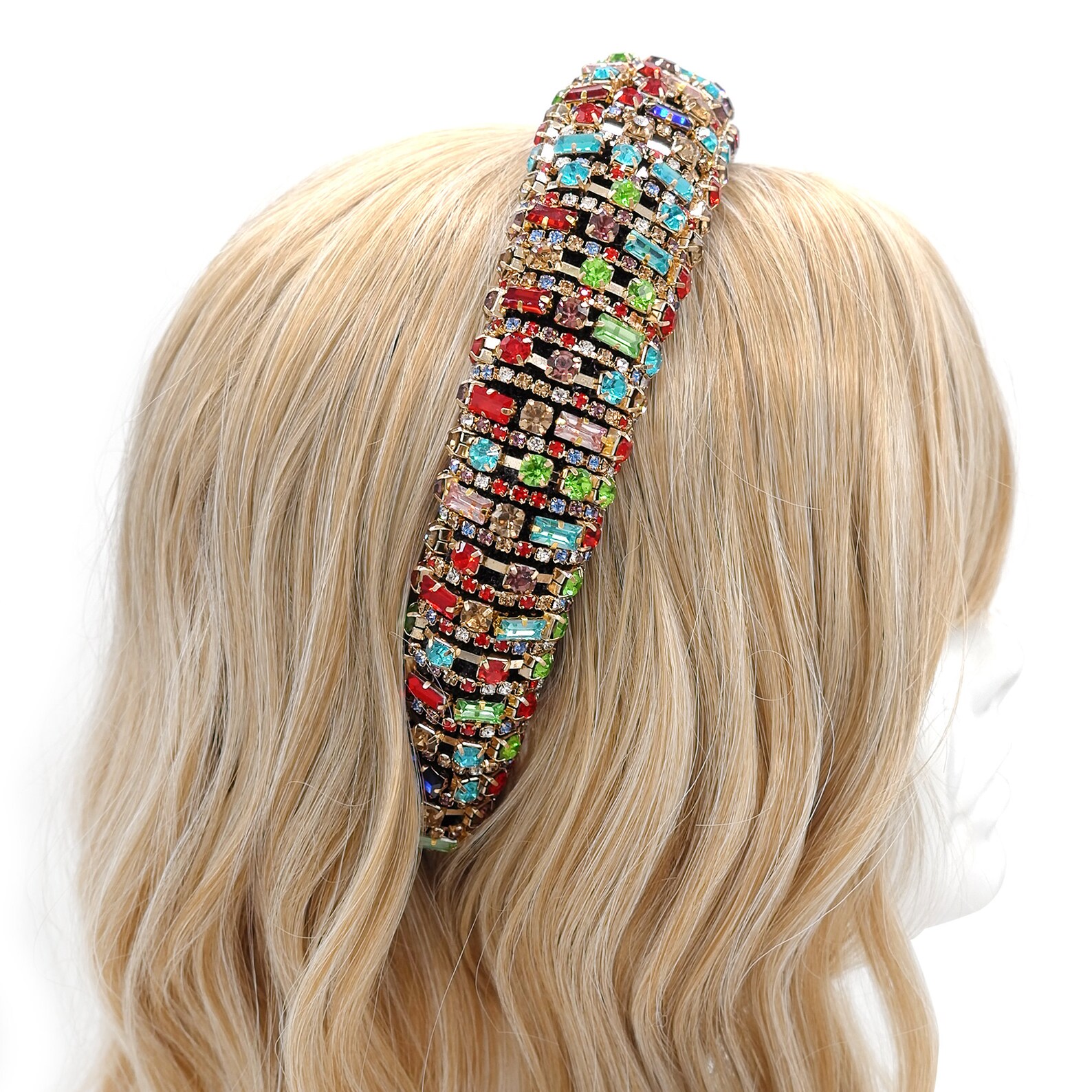 Sparkly Rainbow Crystal Padded Headband Shiny Unique Cubic - Etsy