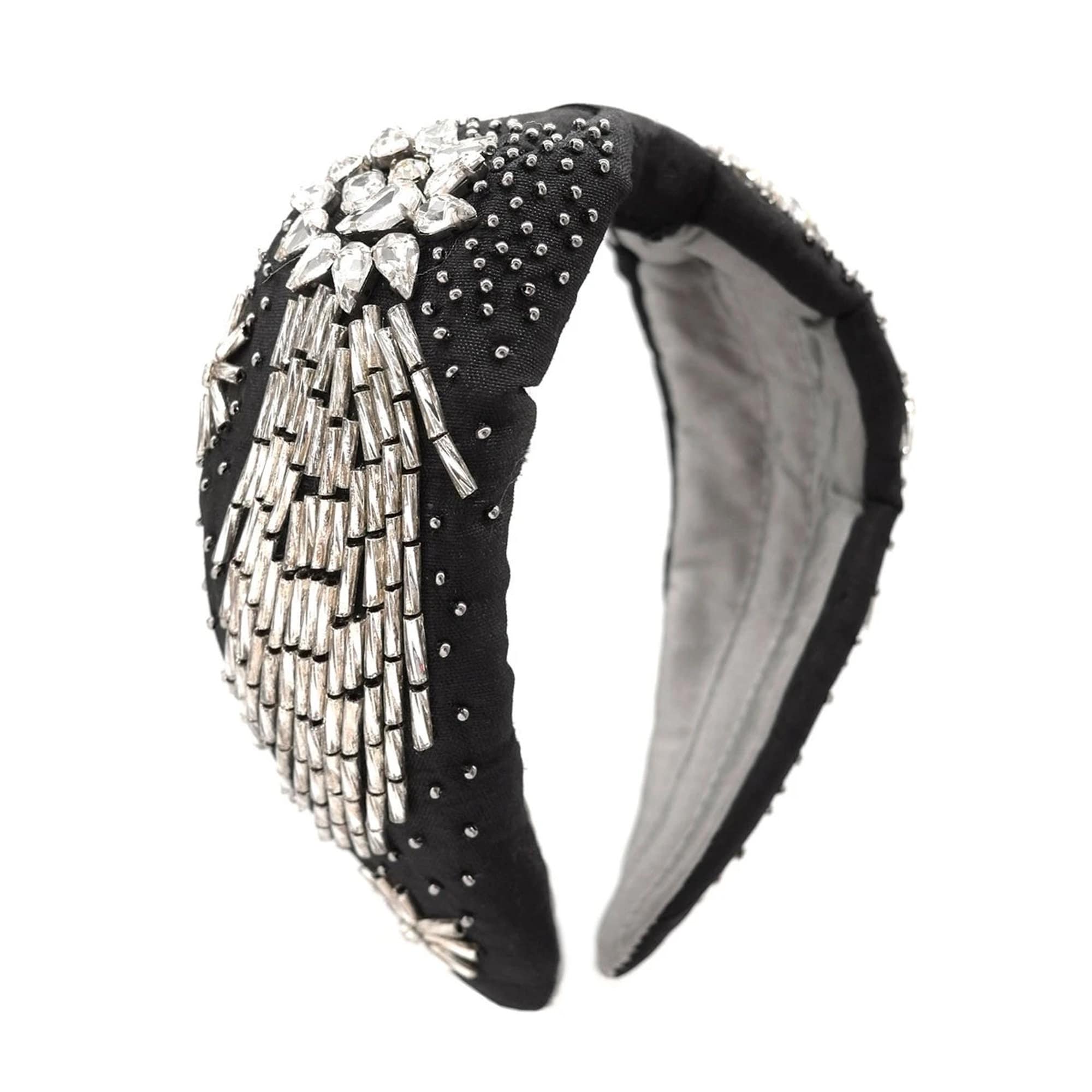 Sparkly Shooting Star Beaded Black Headband, Unique Women Fashion Hair ...